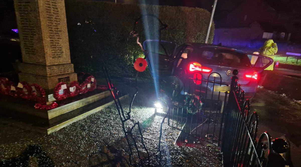 Serious damage caused as car ploughs into railings at Catshill War ...