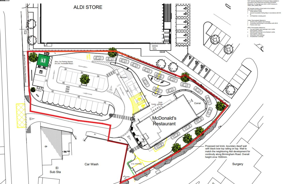 McDonald's submits plan for new Bromsgrove drive-thru restaurant