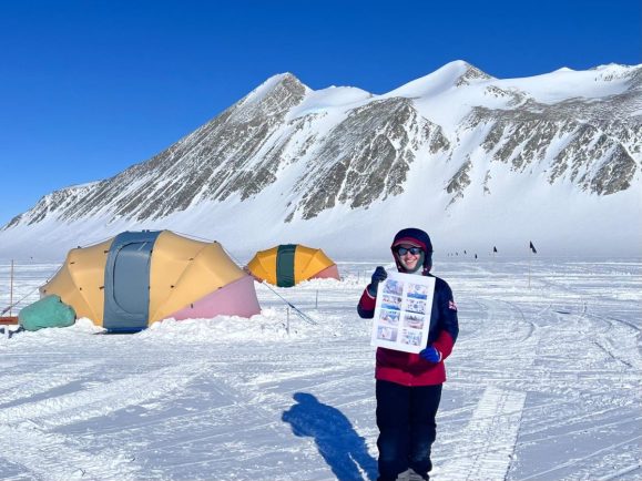 Colmers Farm Primary pupils design flags flying at Antarctica